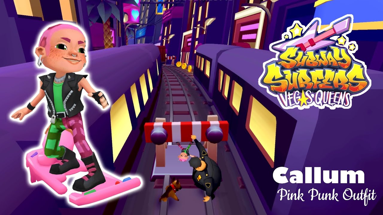Subway Surfers Vegas Queens 2024 | Callum Pink Punk Outfit PC Gameplay ...