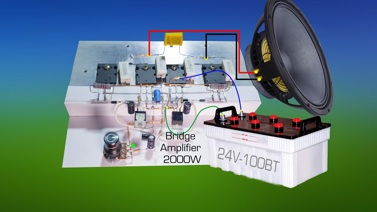 A New Method of Making Powerful Heavy Bass Bridge Amplifier - YouTube