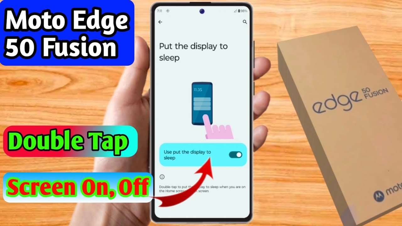 Motorola edge 50 fusion double tap screen on off, Motorola edge 50 ...