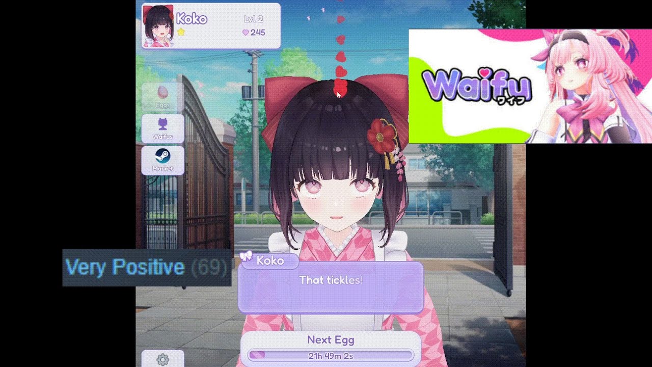 WAIFU: pat Anime girl for gacha collection - YouTube