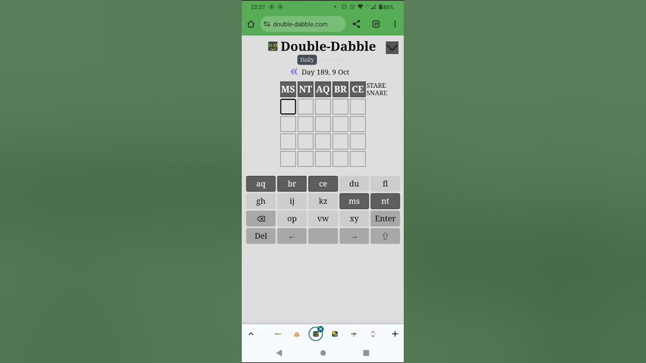 Wordle with paired-up letters! (Double-dabble puzzle for 9 Oct 24) #speedsolving #words - YouTube