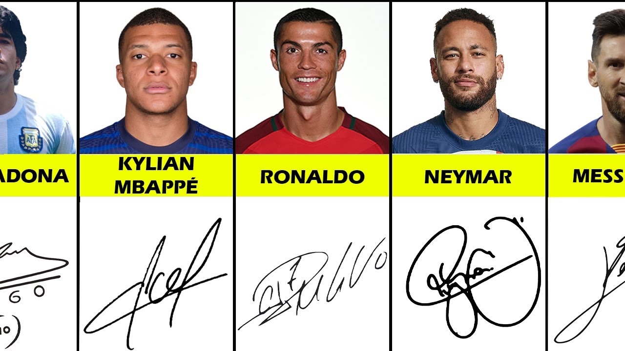 Signatures Of Famous Football Players - YouTube