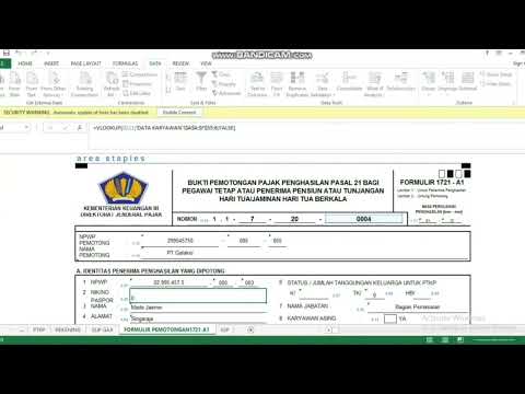 How to Fill Out Form 1721 A1 & Form SSP//Cara Mengisi Formulir SPT 1721 ...