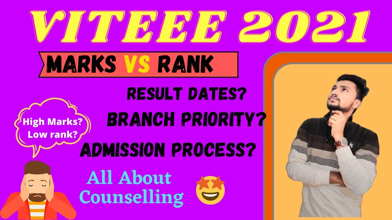 VITEEE2021 Marks VS Rank/Viteee Admission Process /Viteee Marks &Rank ...