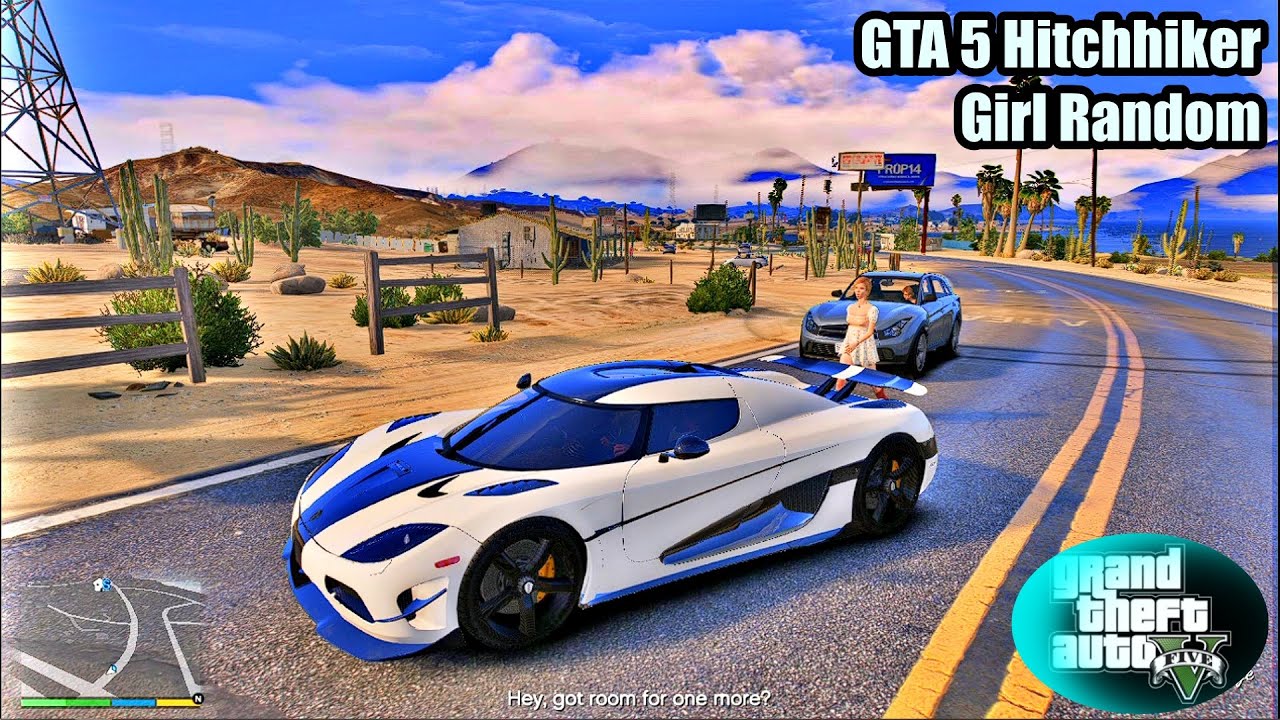 GTA 5 Hitchhiker Girl Random #game #gaming #gta5 - YouTube