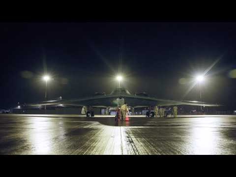 The USAF B-2 Spirit touches down at RAAF Base Amberley ✈️⚡