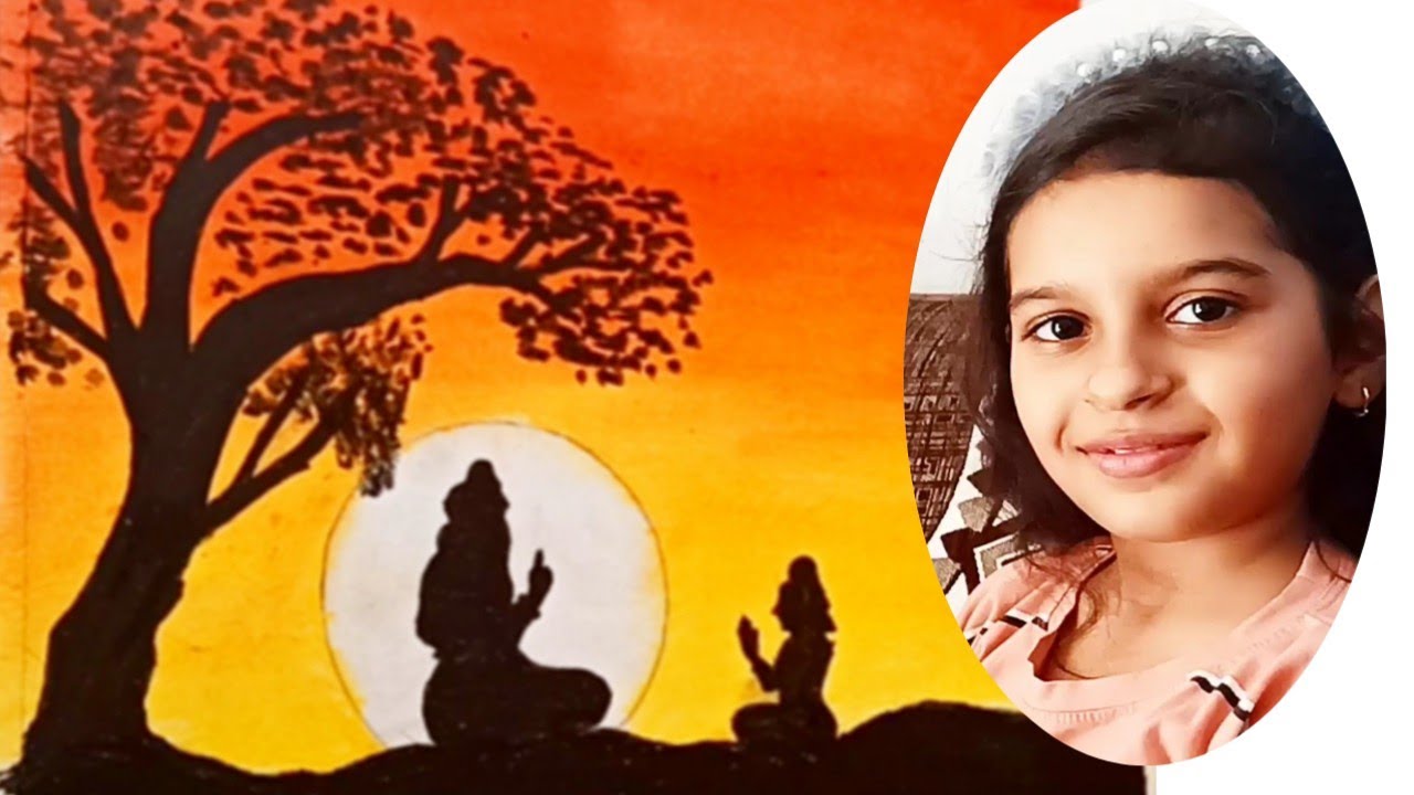 Guru purnima drawing with oil pastel | Teacher's Day Drawing - YouTube