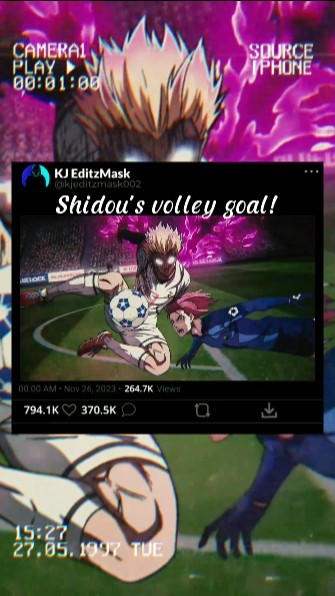 Shidou's volley goal! |Animes Editz| - YouTube