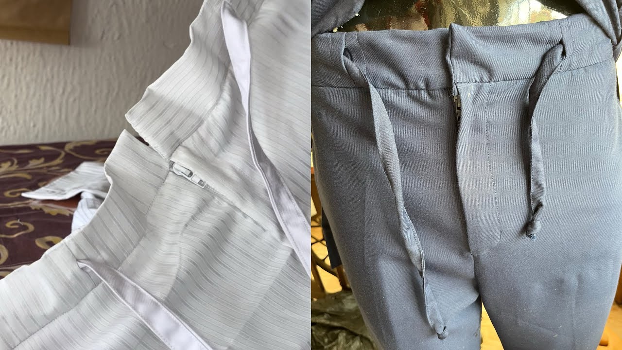 How to fix a trouser with elastic band, rope and zipper @Signature32 # ...