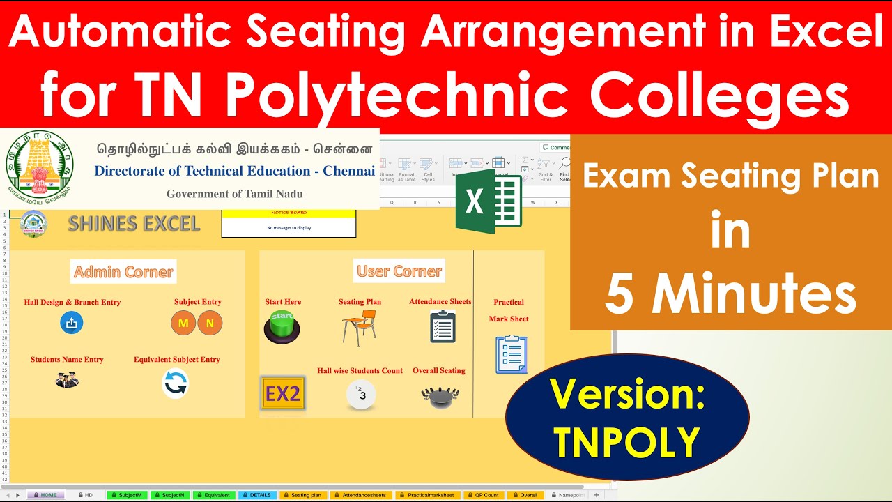 Automatic Exam Seating plan for Tamilnadu Polytechnic Colleges ...