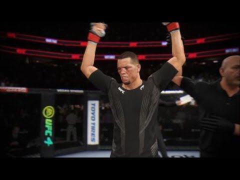 UFC 4/ Online Gameplay/ Nate Diaz/ Taunting Submission Win!!!/ MUST SEE ...