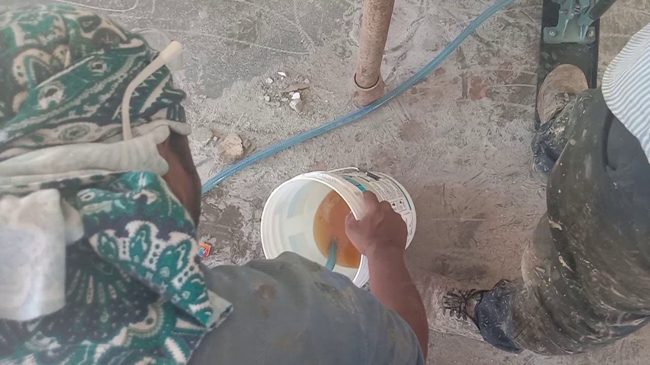 Grouting for column epoxy EP m10 - YouTube