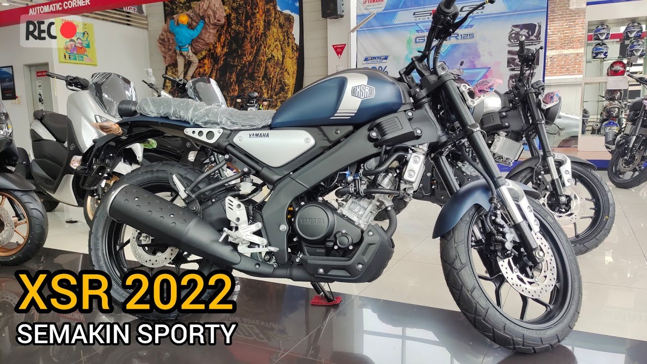 WARNA BARU YAMAHA XSR 155 2022 MATTE DARK BLUE AUTHENTIC - YouTube
