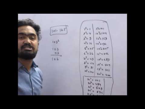Square (Best Approach) Shortcut Method of Finding Squares between 25 to ...