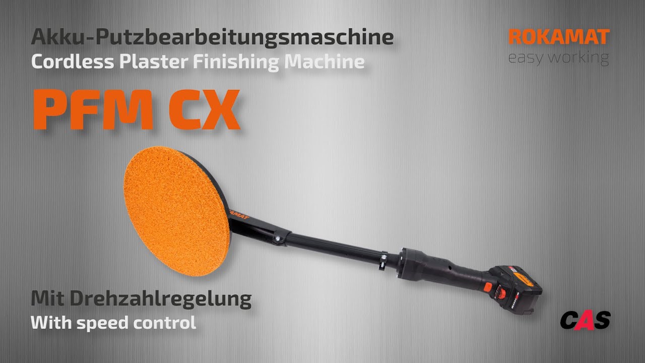 Akku-Putzbearbeitungsmaschine / Cordless Plaster Finishing Machine PFM ...