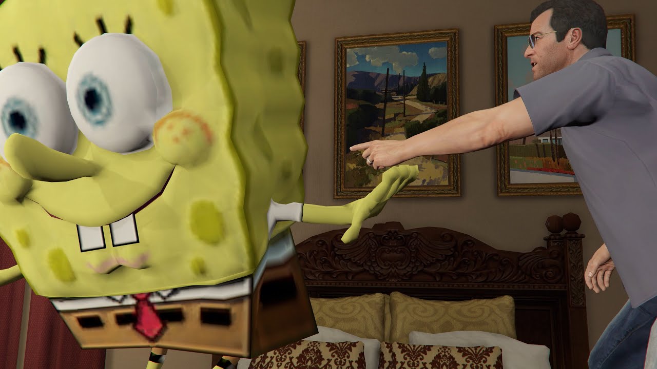 Michael Catches his Wife Cheating With SpongeBob - YouTube