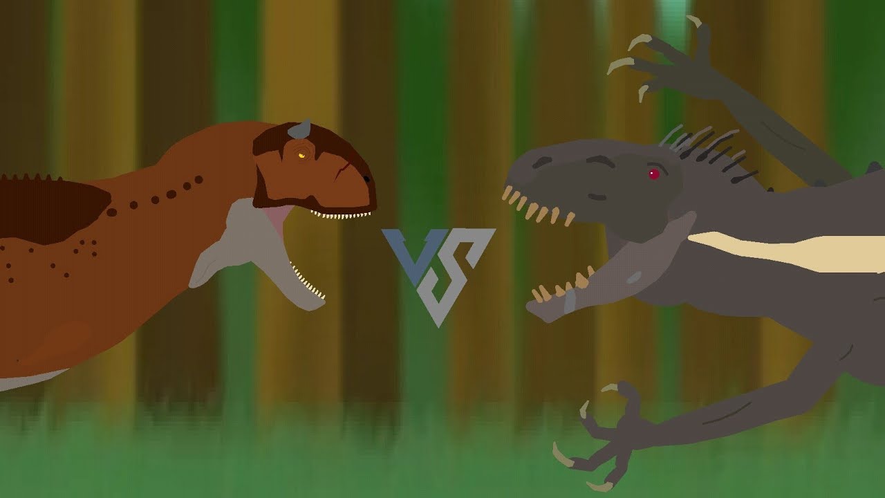 Indoraptor vs. Carnotaurus Animation - Stick Nodes - YouTube