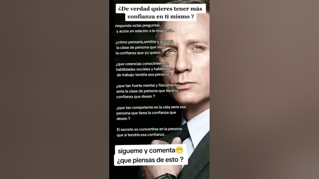 COMO TENER CONFIANZA EN TI MISMO - YouTube