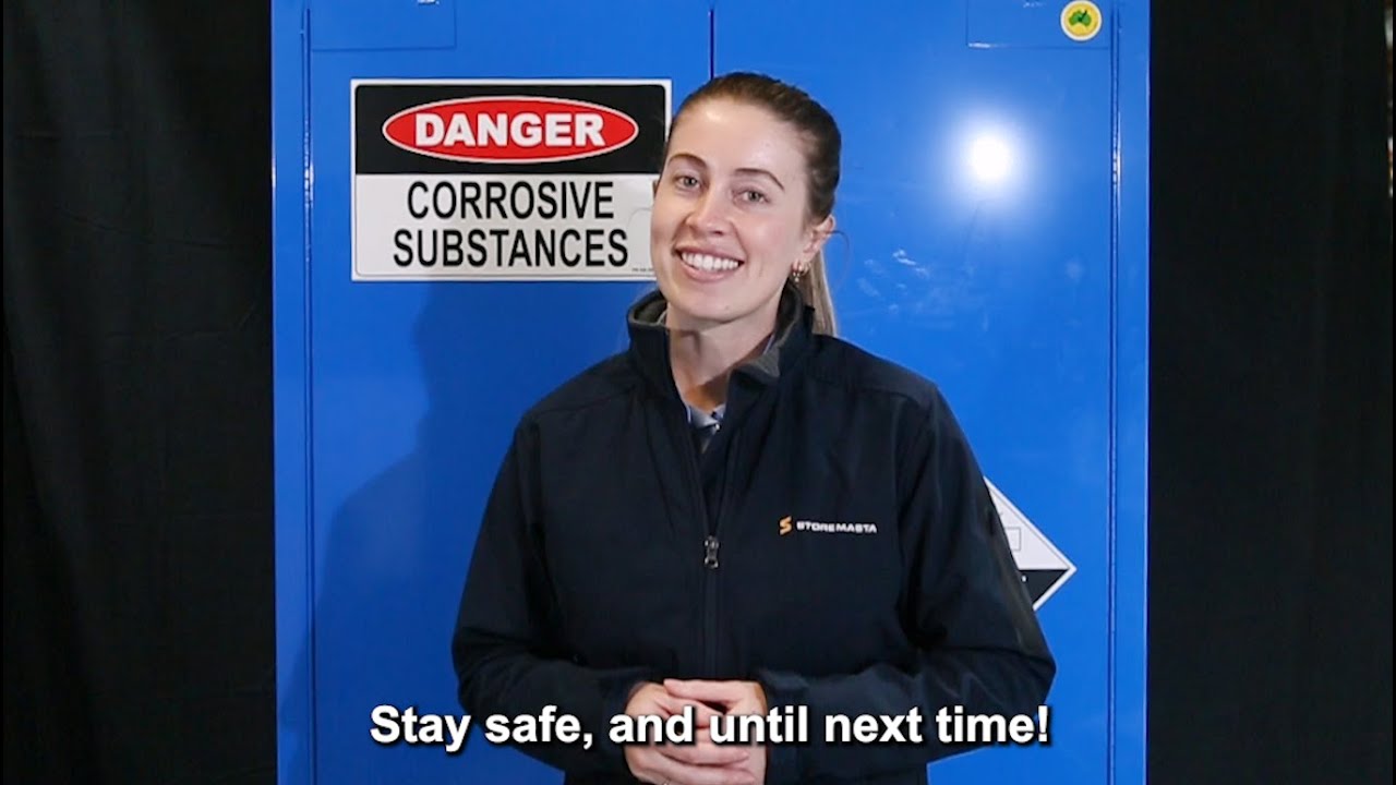 How to identify and safely clean spills in a corrosive chemical cabinet ...