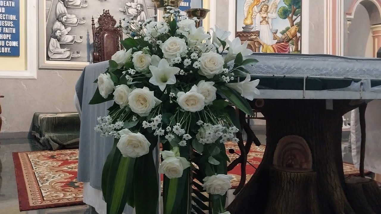 Tutorial Merangkai Bunga Altar Camtik, Mawar dan Lely - YouTube