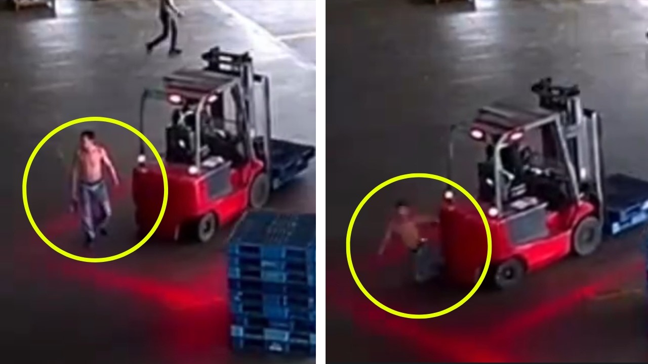 💀REVERSING FORKLIFT ACCIDENT - YouTube