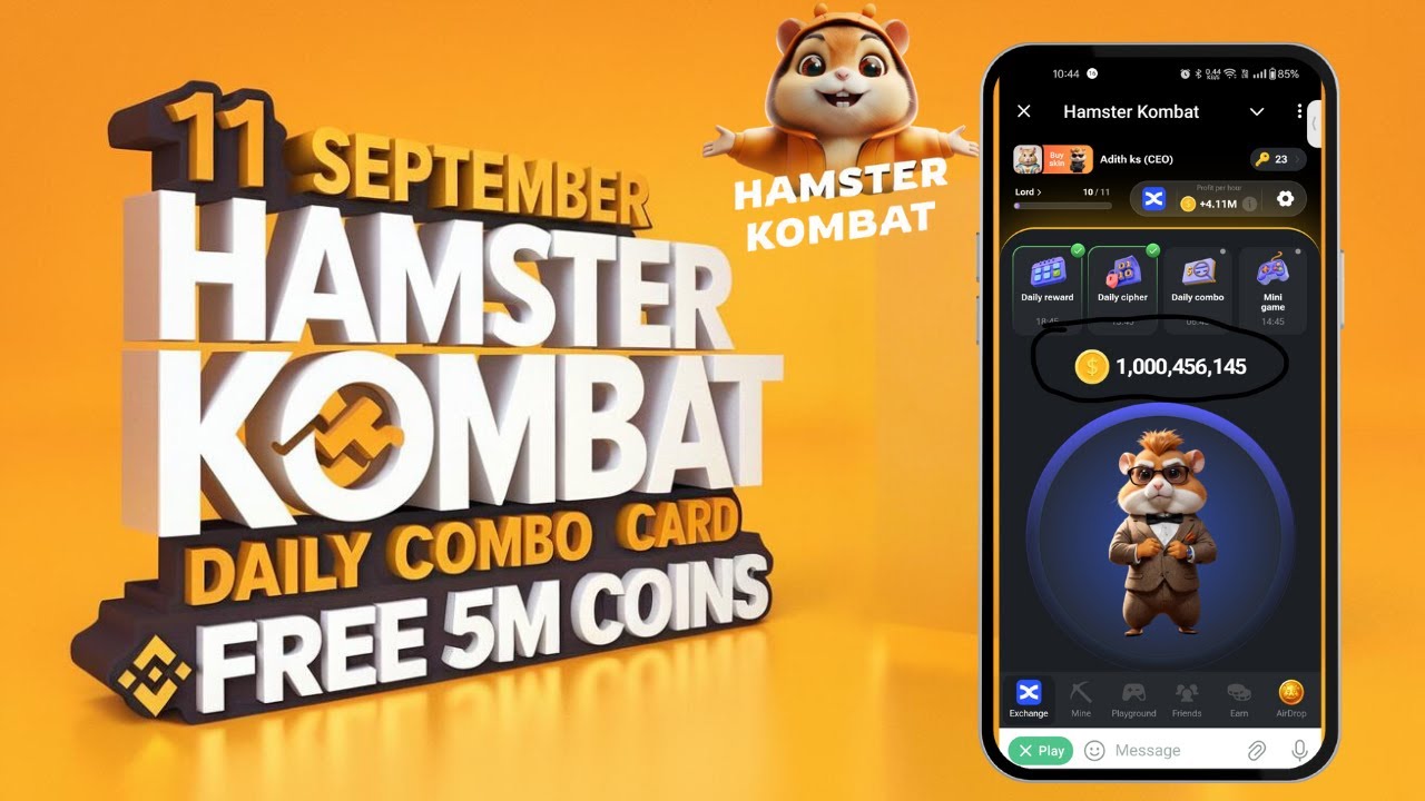 11 September Live Hamster Kombat Daily Combo Card | Hamster Kombat ...