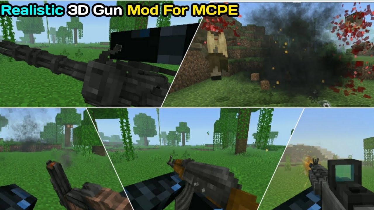 Realistic 3D Gun Mod For Minecraft PE | Best Radium Armament Gun Mod ...