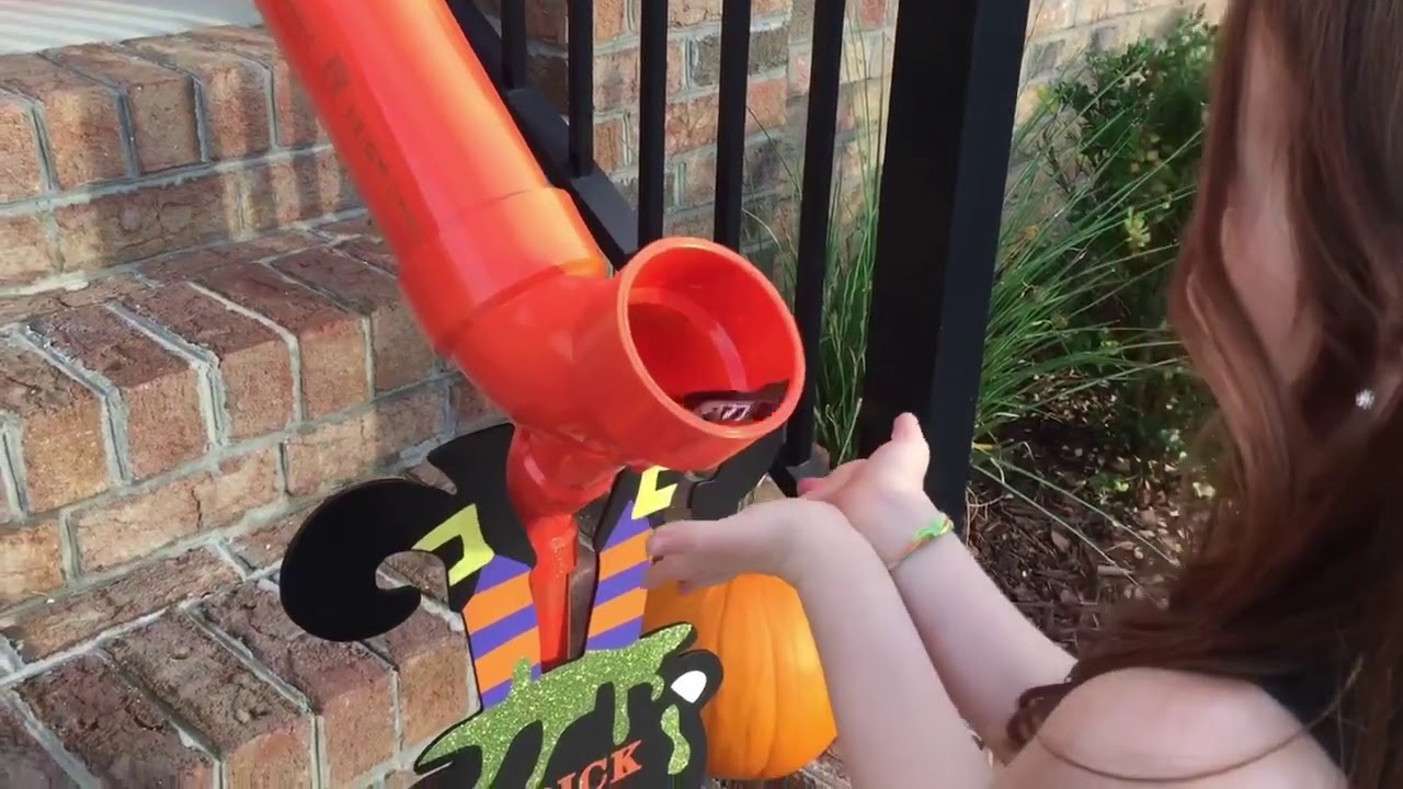 Contact free Halloween Candy Slide - YouTube