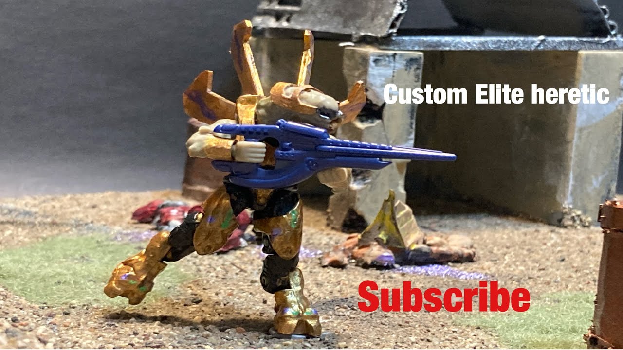 Halo mega construx Custom Elite Heretic - YouTube