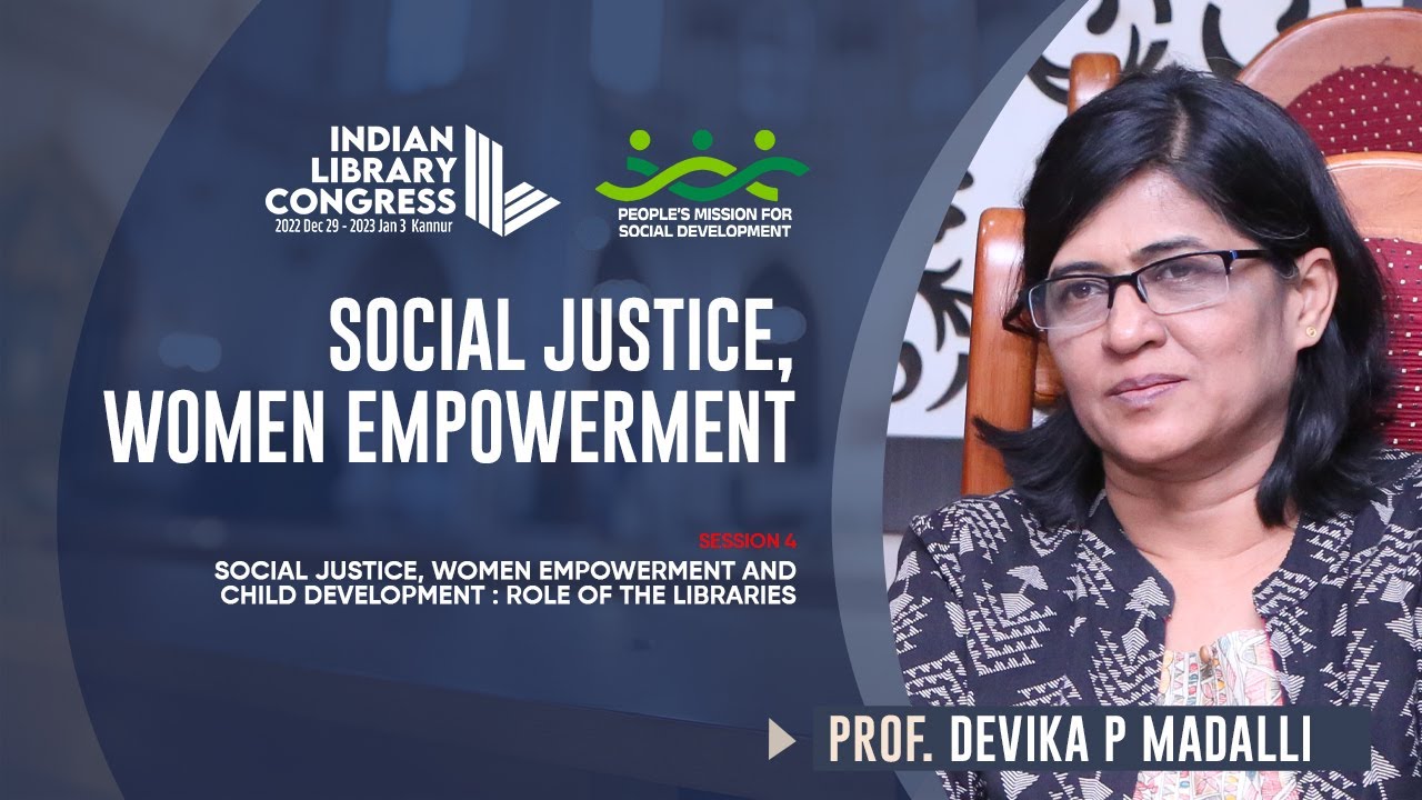 Prof. Devika P Madalli | Women Empowerment: Role of the Libraries | Indian Library Congress 2023 ...