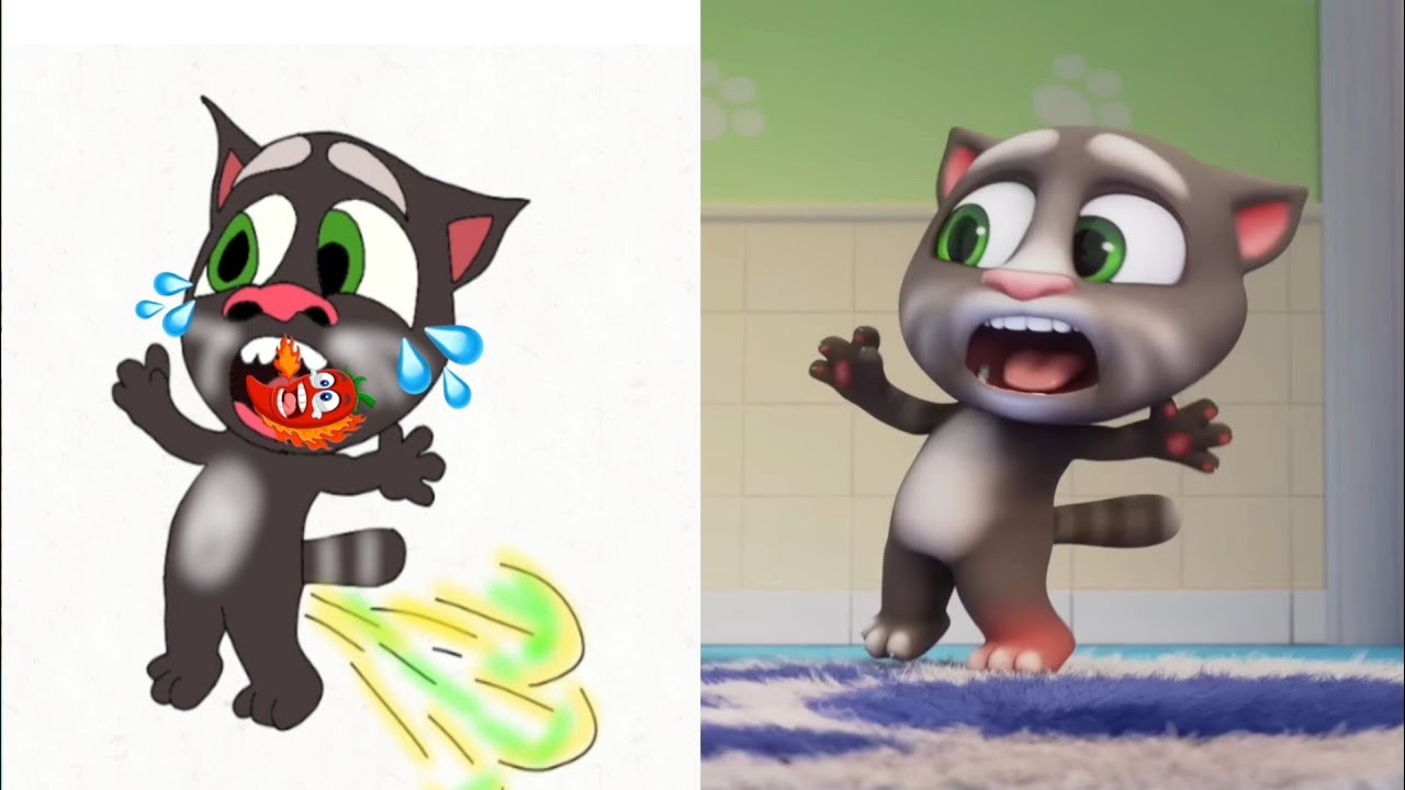 Laugh with My Talking Tom 2 Funny Drawing Meme Crazy Fails | Funny ...
