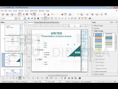 Insert the word triangle as text into the triangular drawing object of ...