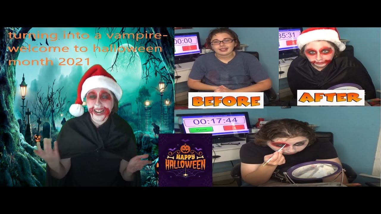 turning into a vampire welcome to halloween month 2021 - YouTube