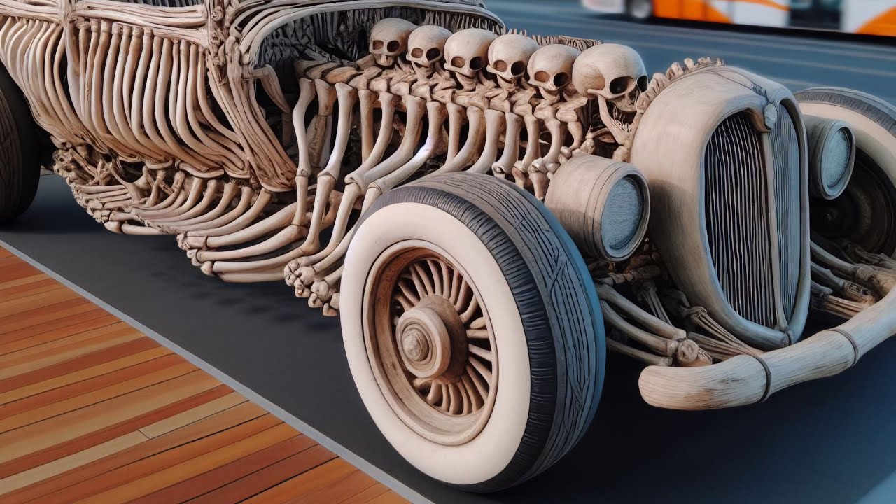CARS made of BONES, Cookies, Ice, Diamonds and MORE ! #ai #cars - YouTube