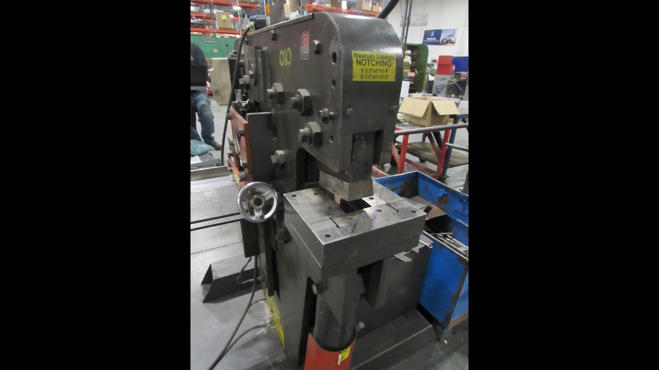 Edwards Jaws IV 60-Ton Hydraulic Ironworker with Bar Shear Attachment ...