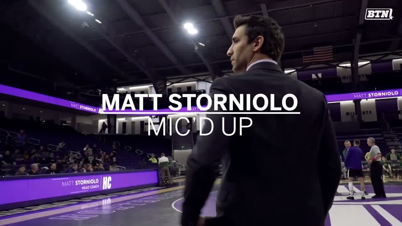 Mic'd Up: Coach Matt Storniolo | Northwestern | B1G Wrestling - YouTube