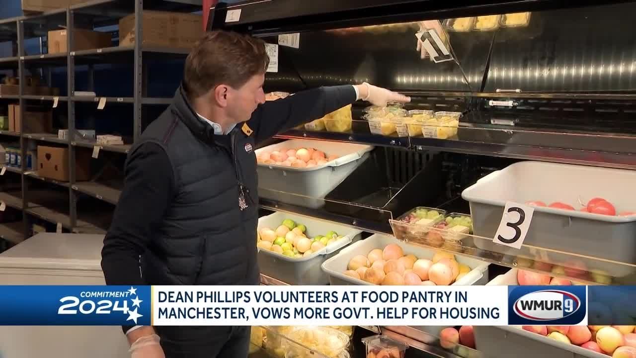 Dean Phillips volunteers at food pantry in NH, vows more government ...