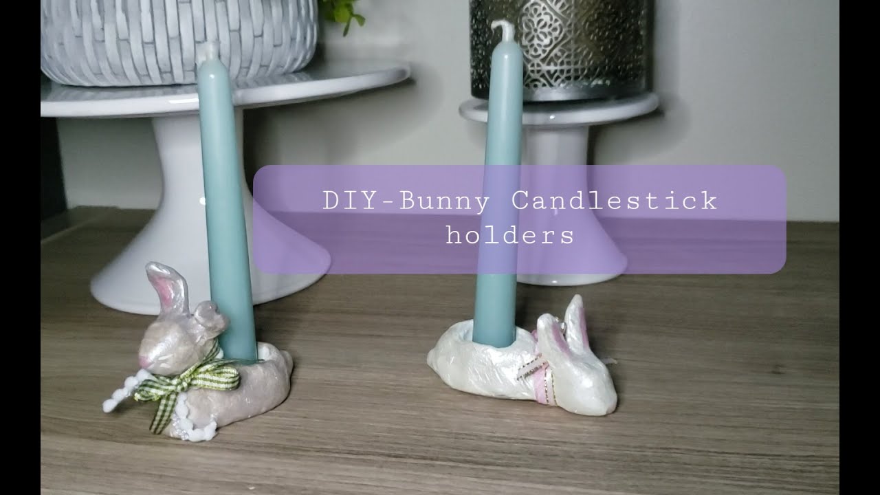 Easy Easter Craft- Bunny Candle Holders- DIY - YouTube