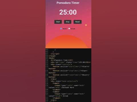 Coding The Pomodoro Site | HTML CSS JS - YouTube