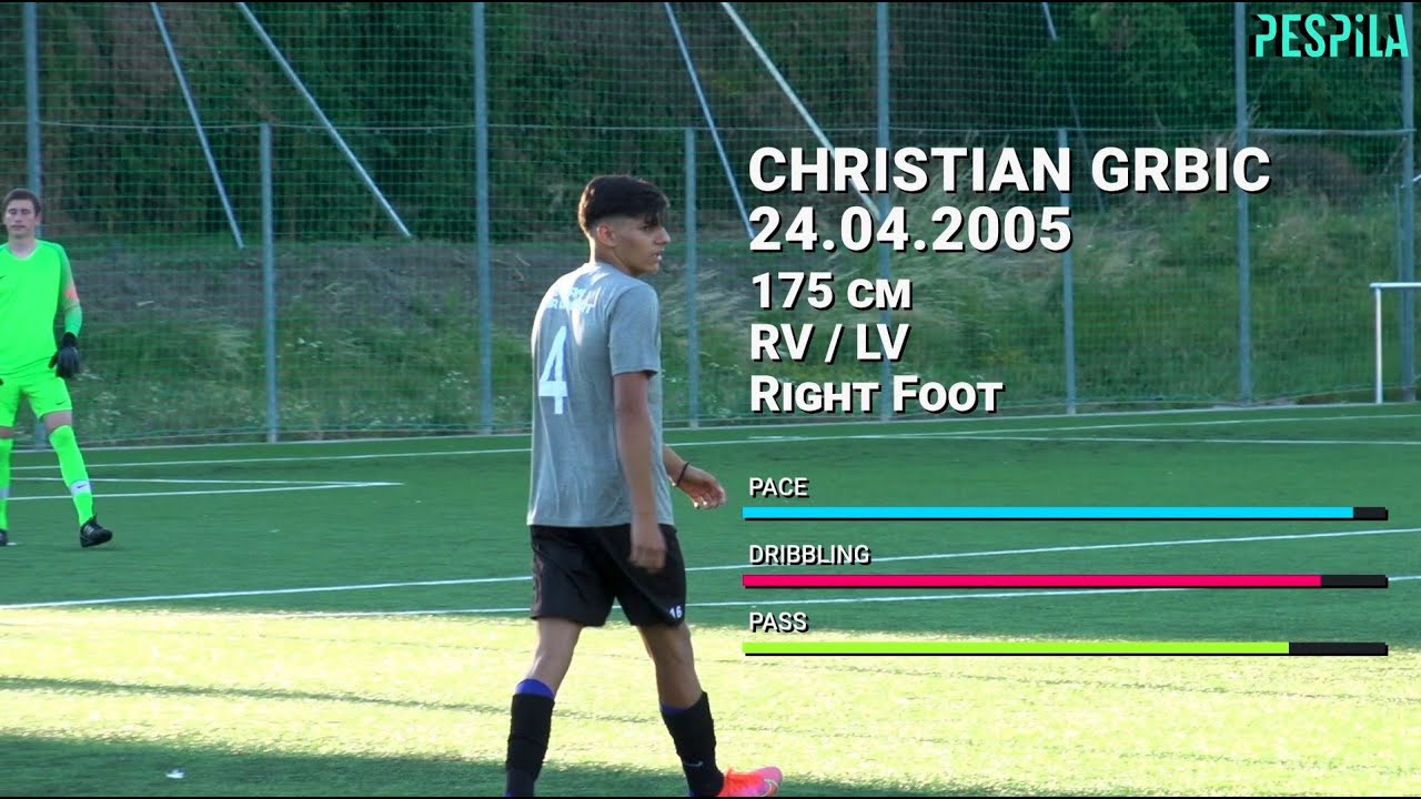 Christian Grbic - 16 years old right back I PESPILA - YouTube