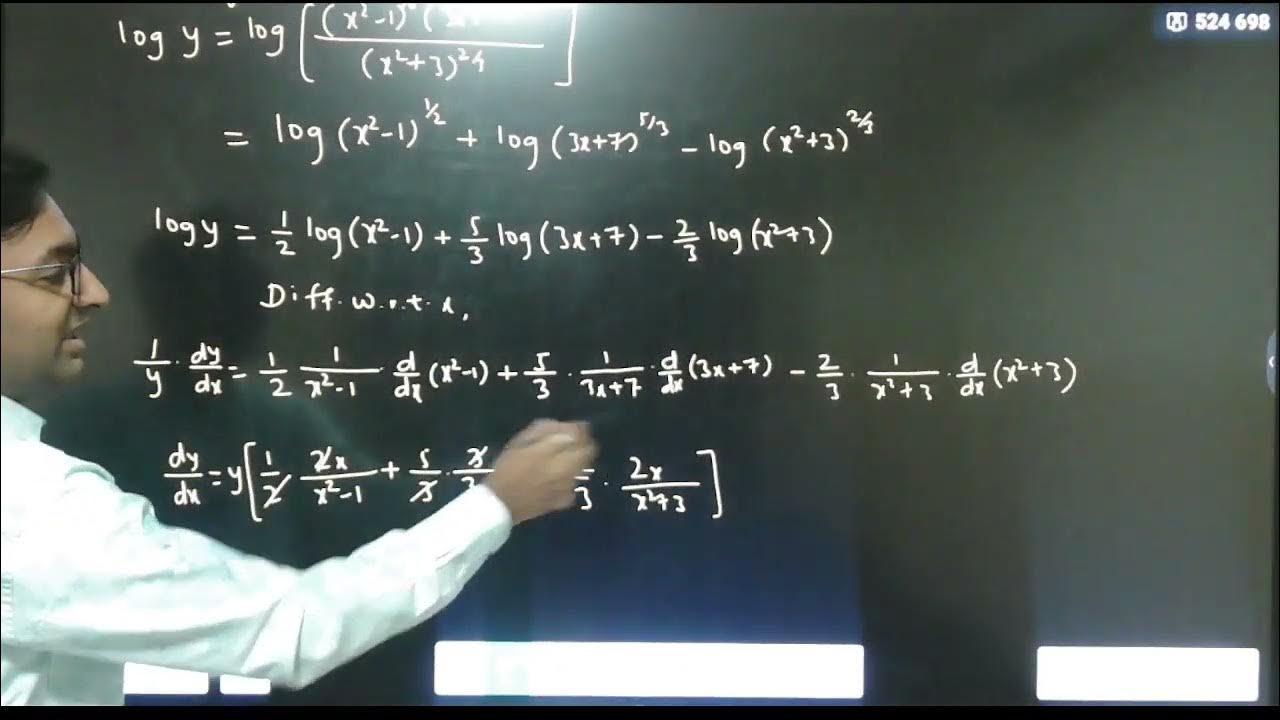 12th Applied Maths - Derivatives - Logarithmic Functions - 28 June, 2024 - YouTube