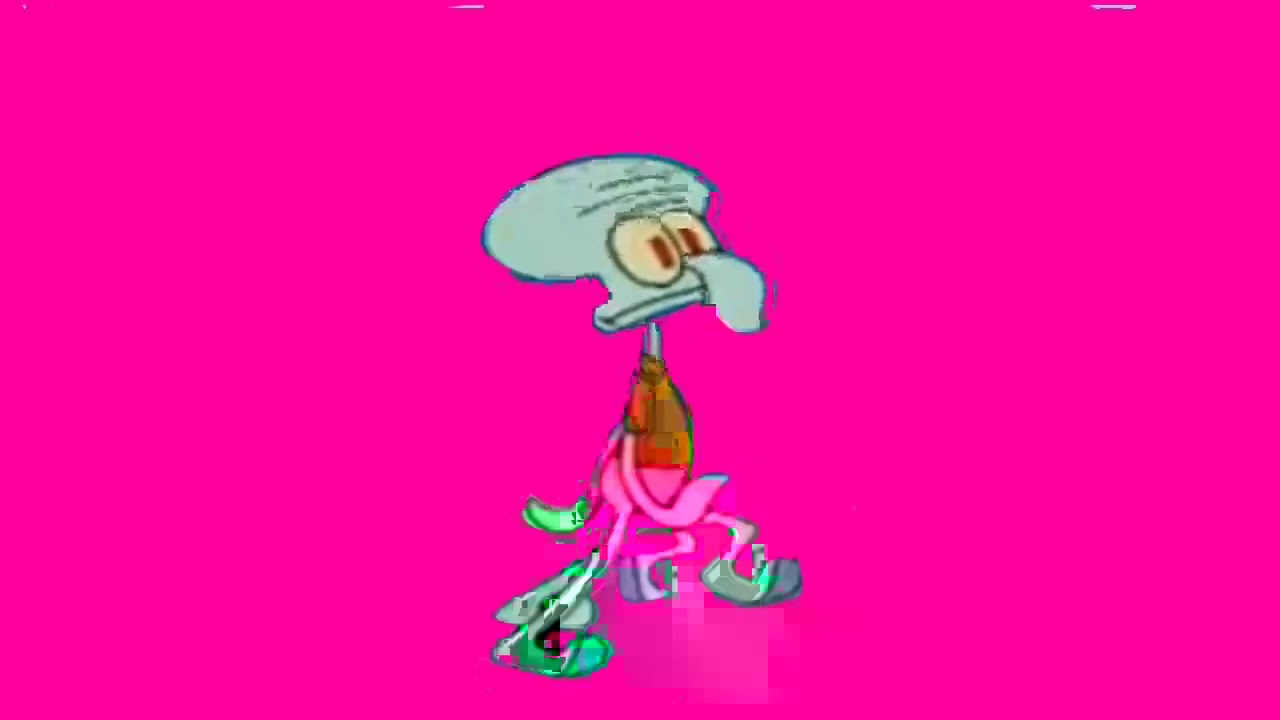 Squidward Walking Pink Screen - YouTube