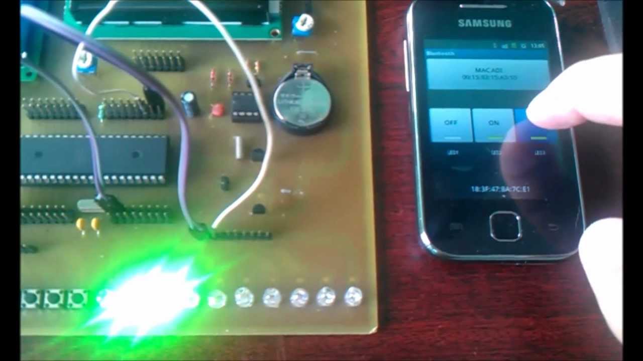 AVR ANDROID BLUETOOTH - TEST - YouTube