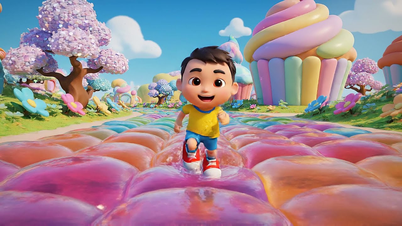 Spinning Jelly Runner Adventure | Nursery Rhymes for Kids & Baby Songs ...