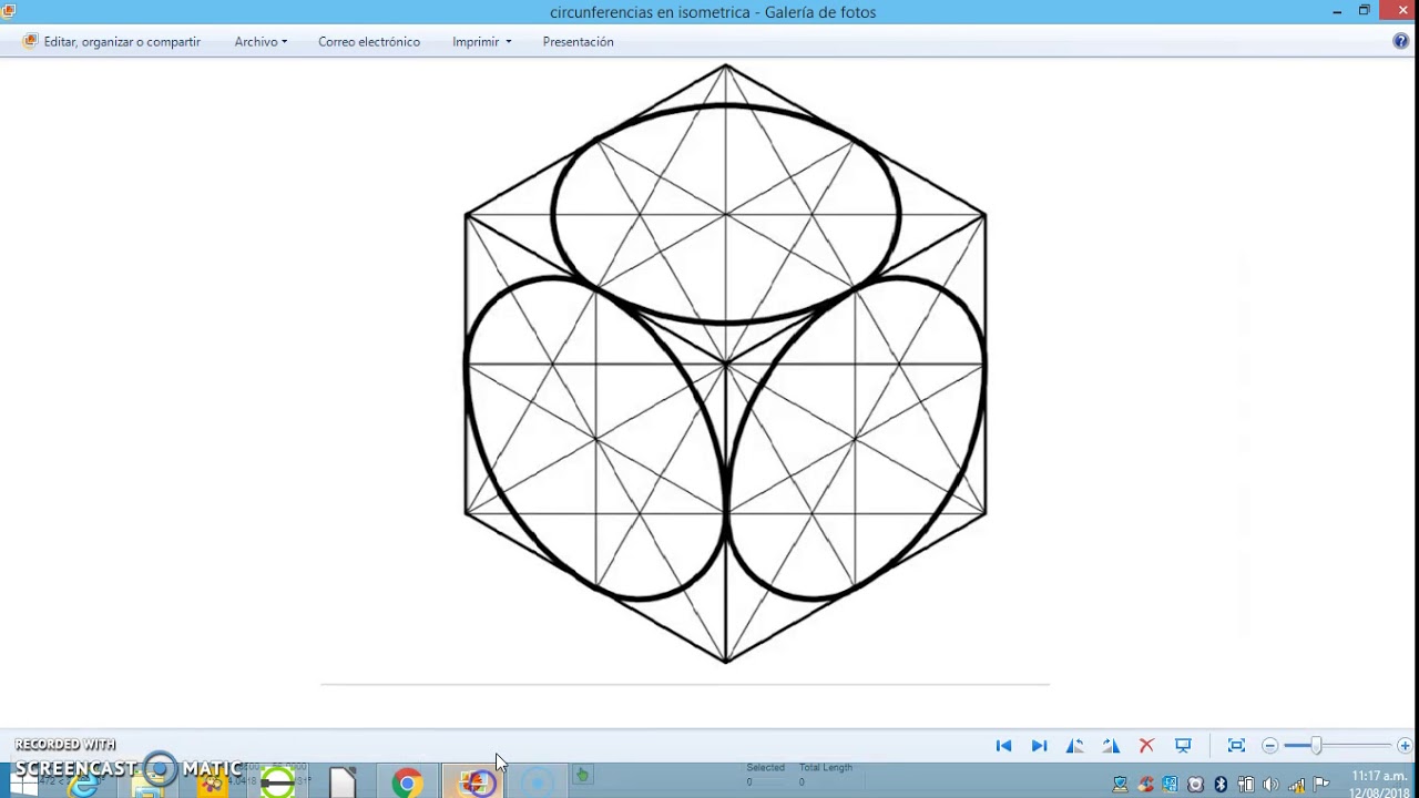 Dibujo de circunferencias en isométrica - YouTube