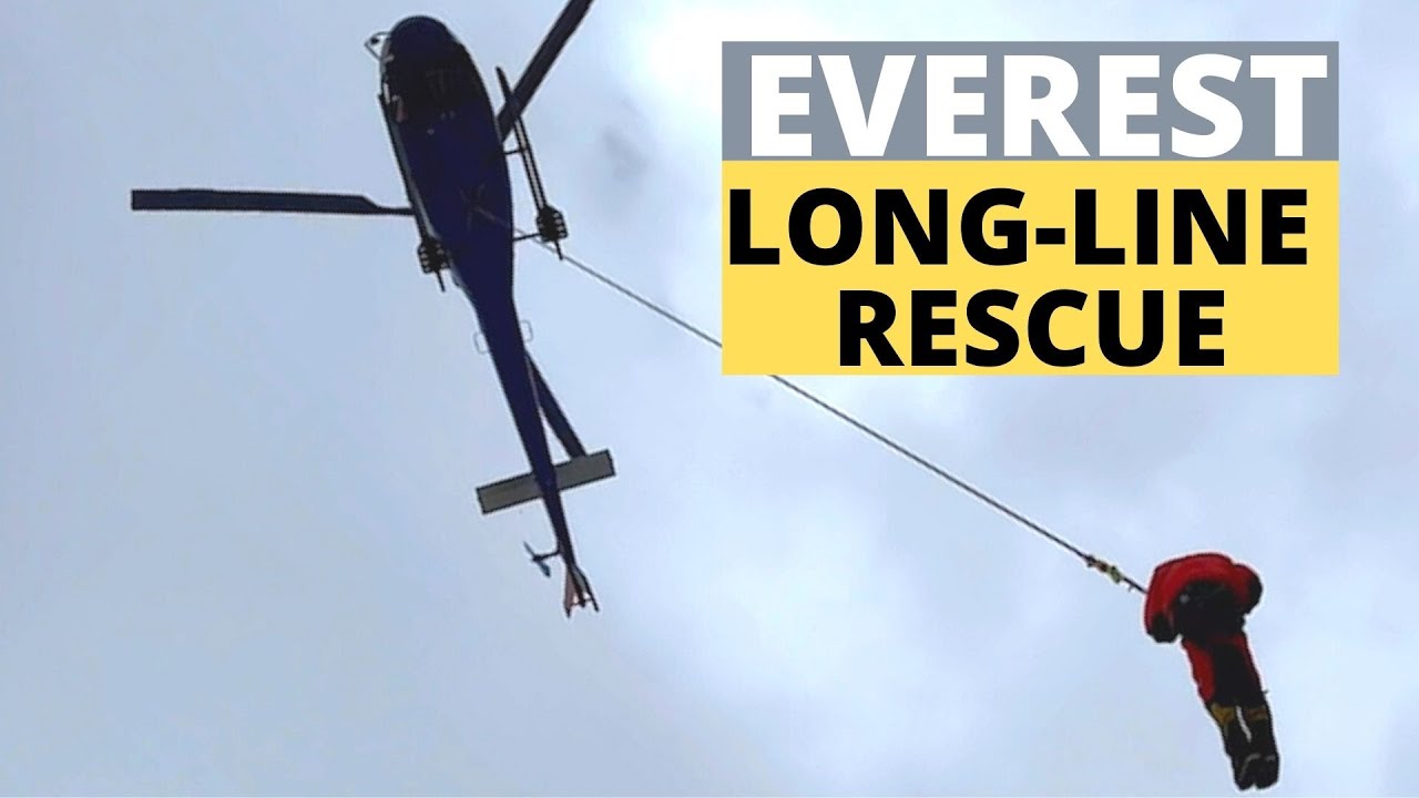 EVEREST LONGLINE RESCUE - EVEREST CAMP 3 TO BASE CAMP - YouTube