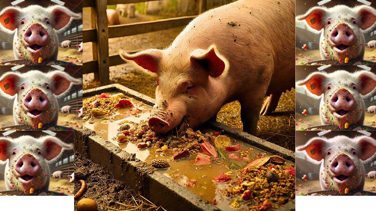 The best types of slop and their benefits. pig is eating slop ASMR ...
