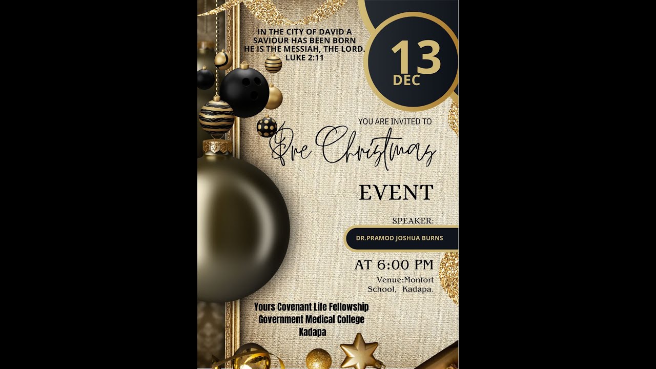Pre Christmas Event - YouTube