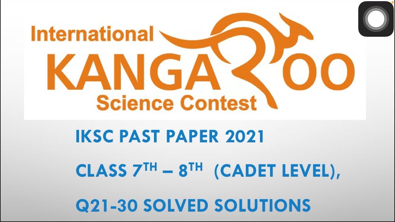 IkSC Cadet paper 2021, Q21-30 solved solutions - YouTube