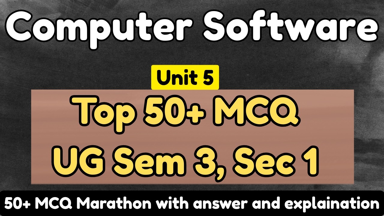 SEC 1 Unit 5 – Computer Softwares | 50+ MCQs with Answers | Ranchi ...